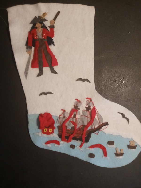 Girl Pirate stocking. Xmas stunning decor. LXL34 - Holiday decorations ...
